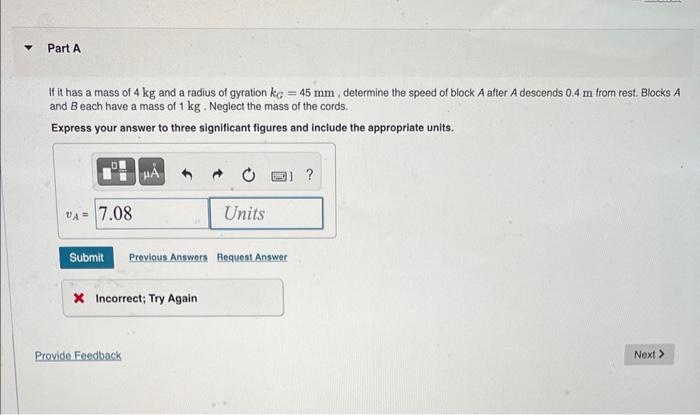 Solved The compound disk pulley consists of a hub and | Chegg.com