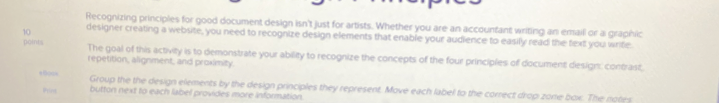 Solved Recognizing principles for good document design isn't | Chegg.com