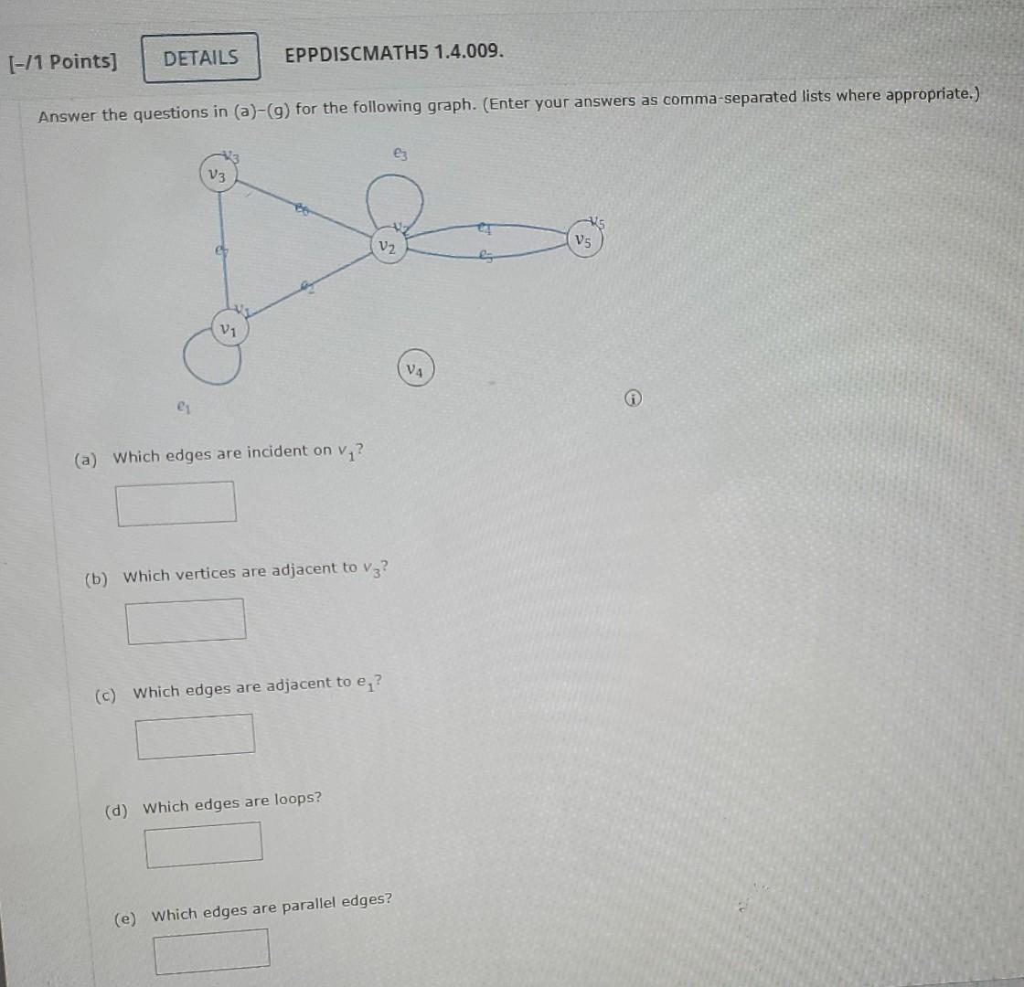 Solved Answer the questions in (a)-(g) for the following | Chegg.com