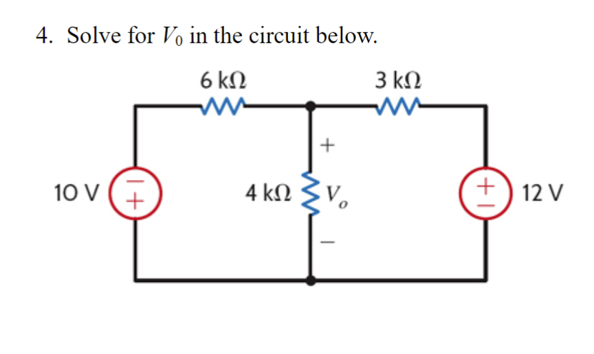 Solved Solve for V0 ﻿in the circuit below. USE MESH ANALYSIS | Chegg.com