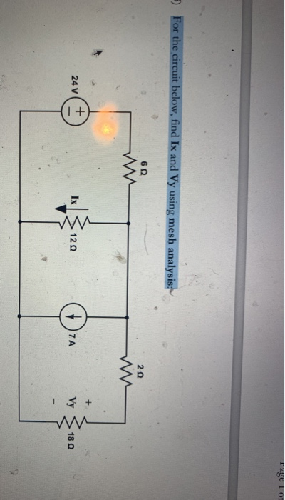 Solved 2) For the circuit below, find Ix using mesh | Chegg.com