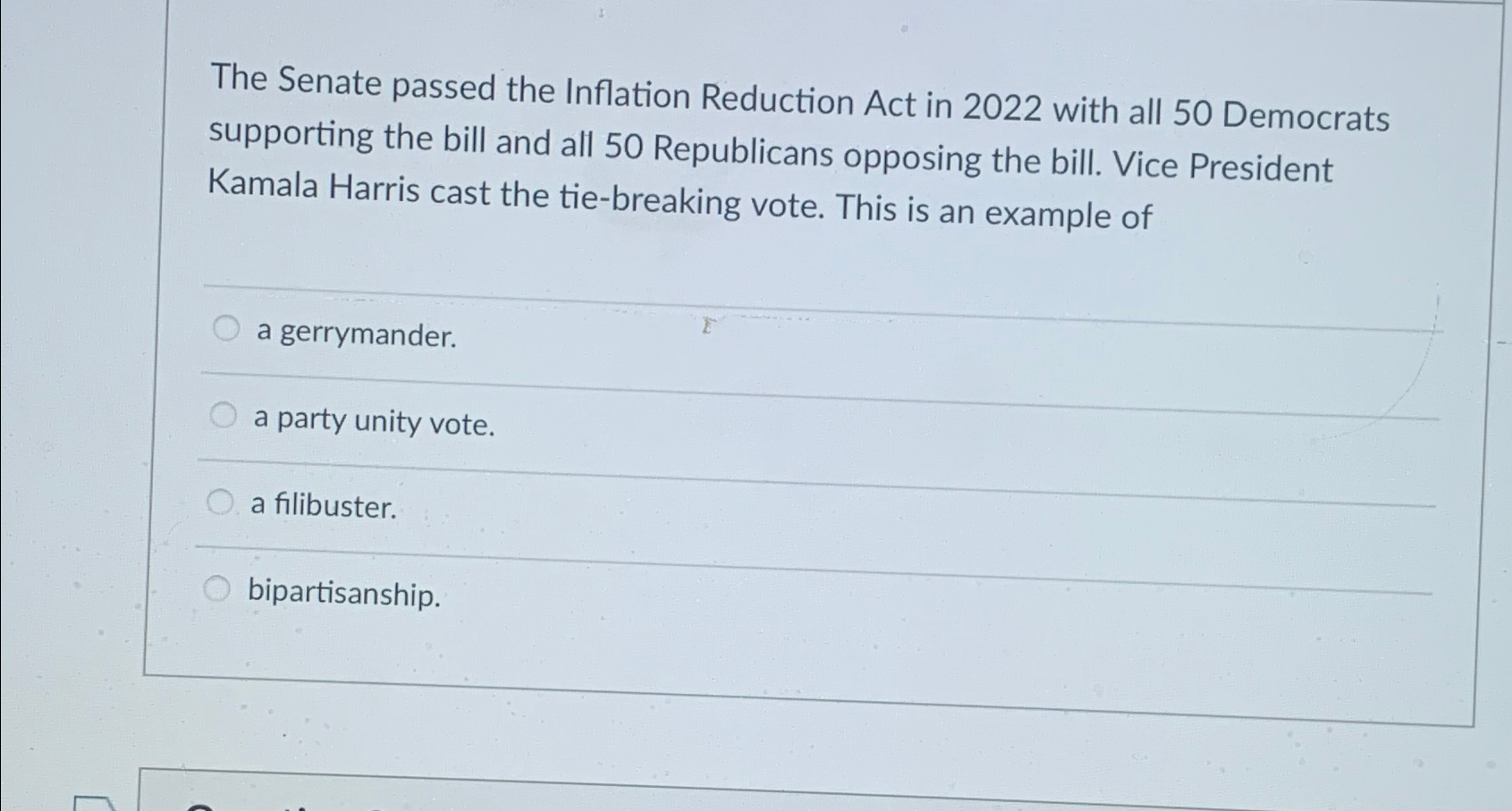 Solved The Senate passed the Inflation Reduction Act in 2022 | Chegg.com