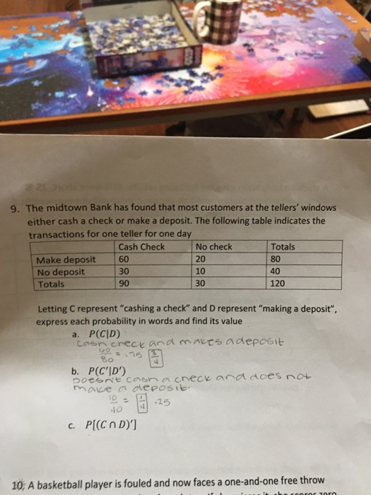 Solved 9. The midtown Bank has found that most customers at | Chegg.com