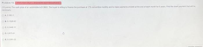 Solved Problem 14. PREVIEW ONLY-ANSWERS NOT RECORDED (10 | Chegg.com