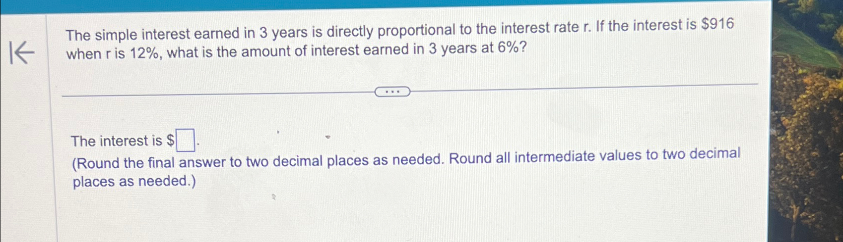 Solved The simple interest earned in 3 ﻿years is directly | Chegg.com