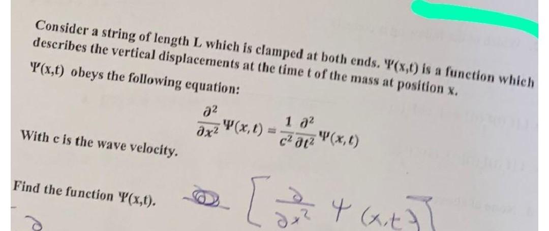 Solved Consider a string of length L which is clamped at | Chegg.com Solved Consider a string of length L which is clamped at | Chegg.com