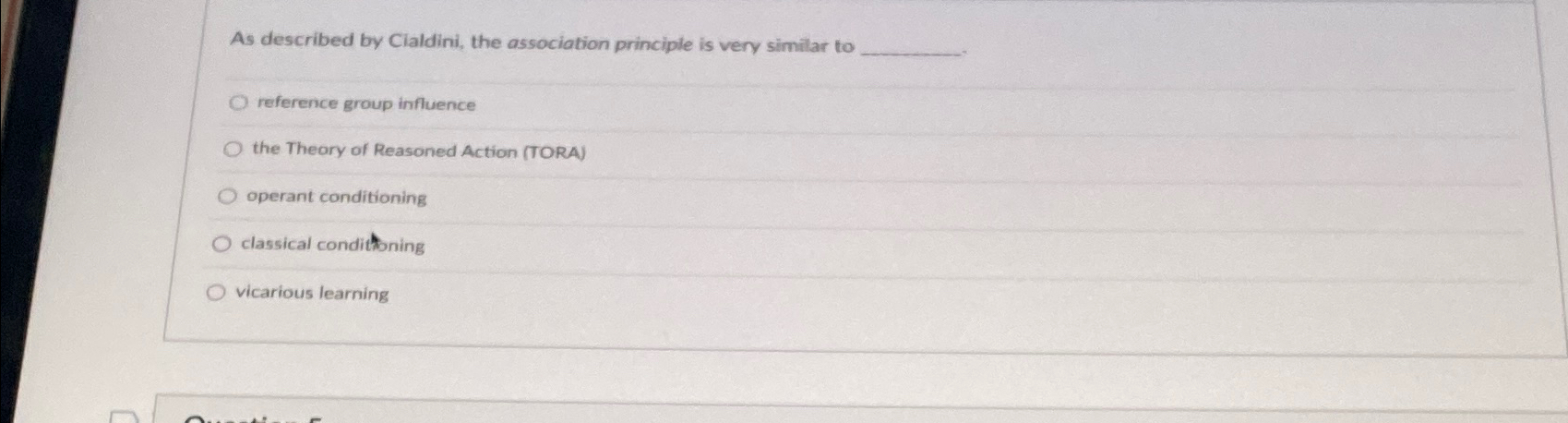Solved As described by Cialdini, the association principle | Chegg.com