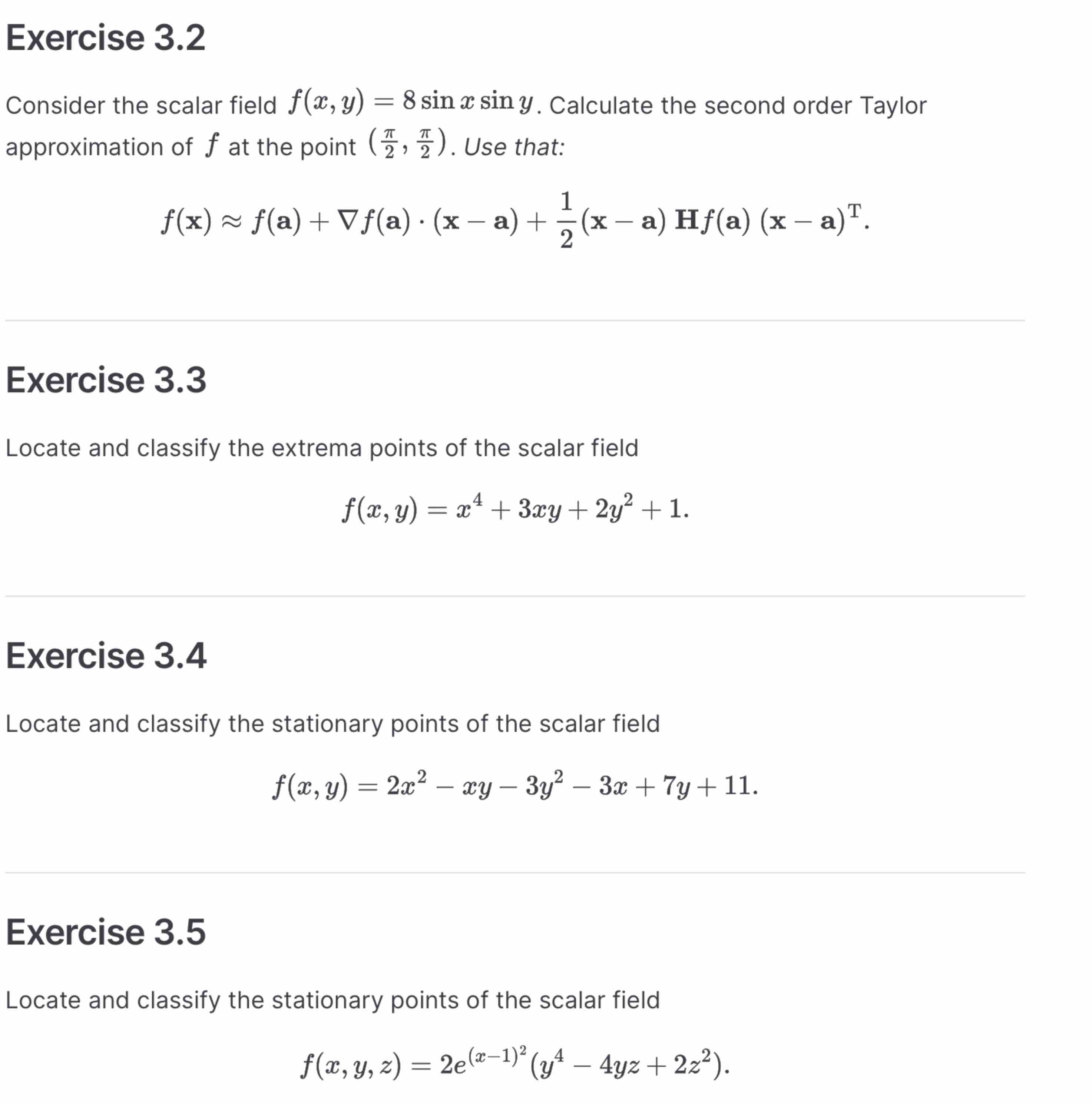 Solved Exercise 3.2Consider the scalar field | Chegg.com