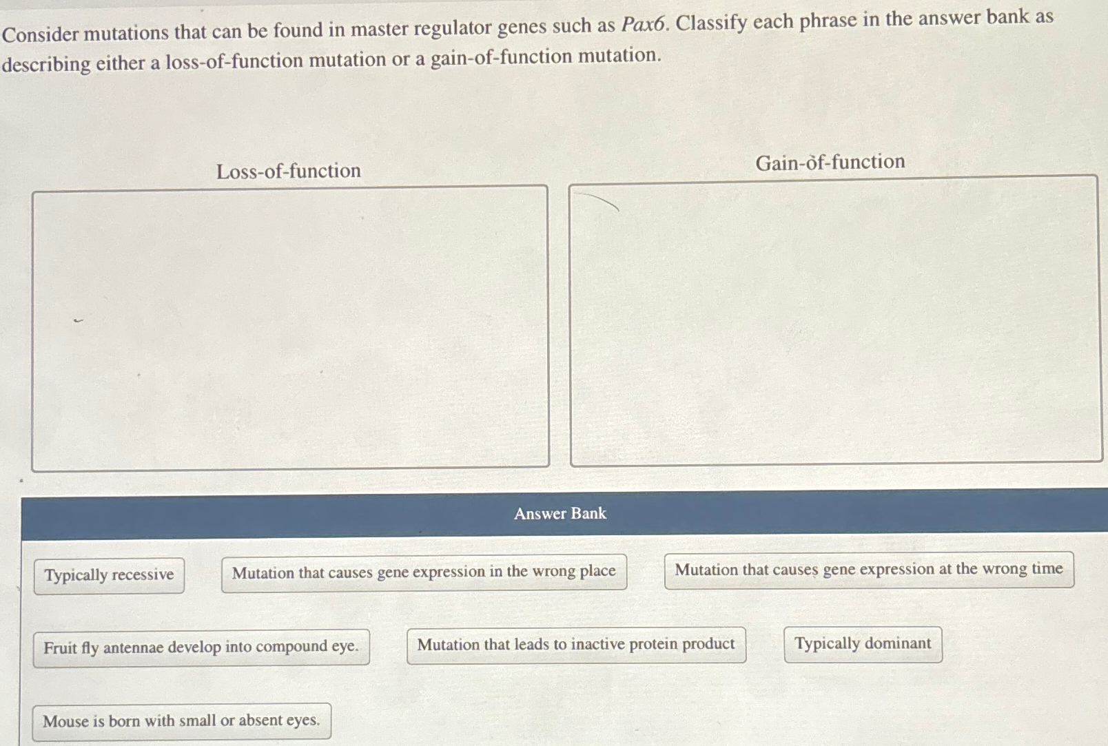 Solved Consider mutations that can be found in master | Chegg.com