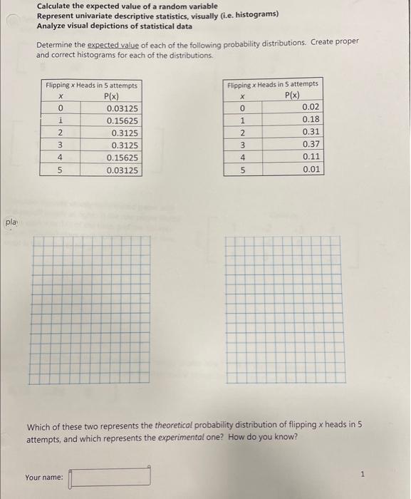 Solved Calculate the expected value of a random variable | Chegg.com