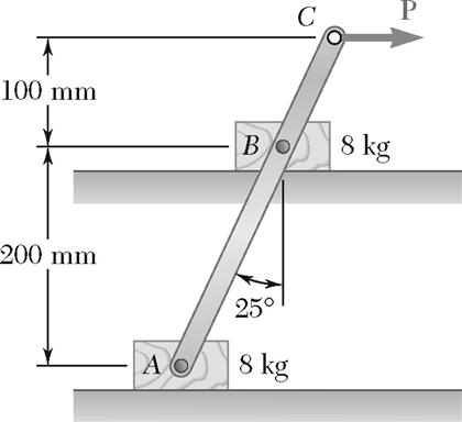 Solved Two 8-kg blocks A and B resting on shelves are | Chegg.com