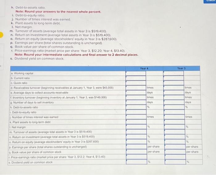 Solved Financial statements for Jordan Company follow.h. | Chegg.com