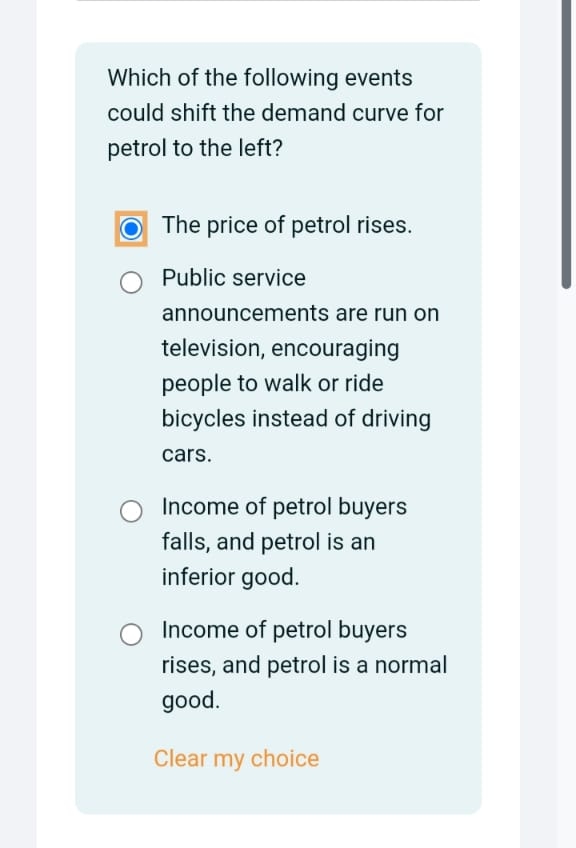 Solved Which of the following events could shift the demand | Chegg.com
