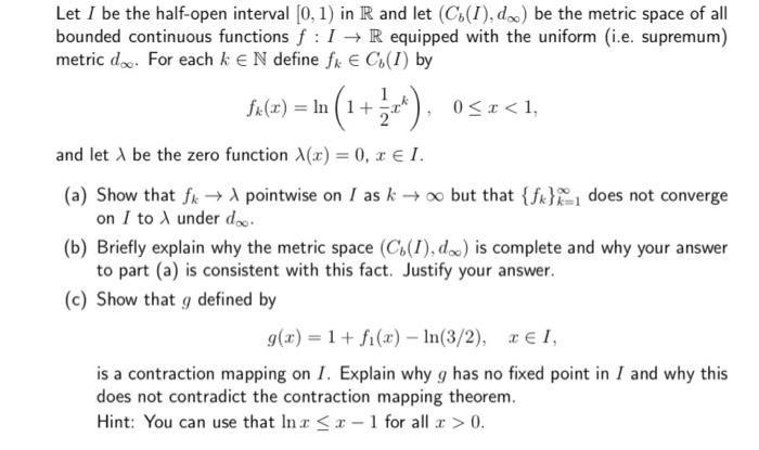 Solved Let I be the half-open interval [0, 1) in R and let | Chegg.com