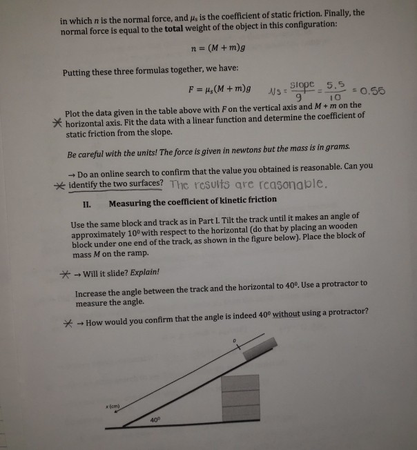 Solved Measuring Coefficients of Friction: I need help with | Chegg.com