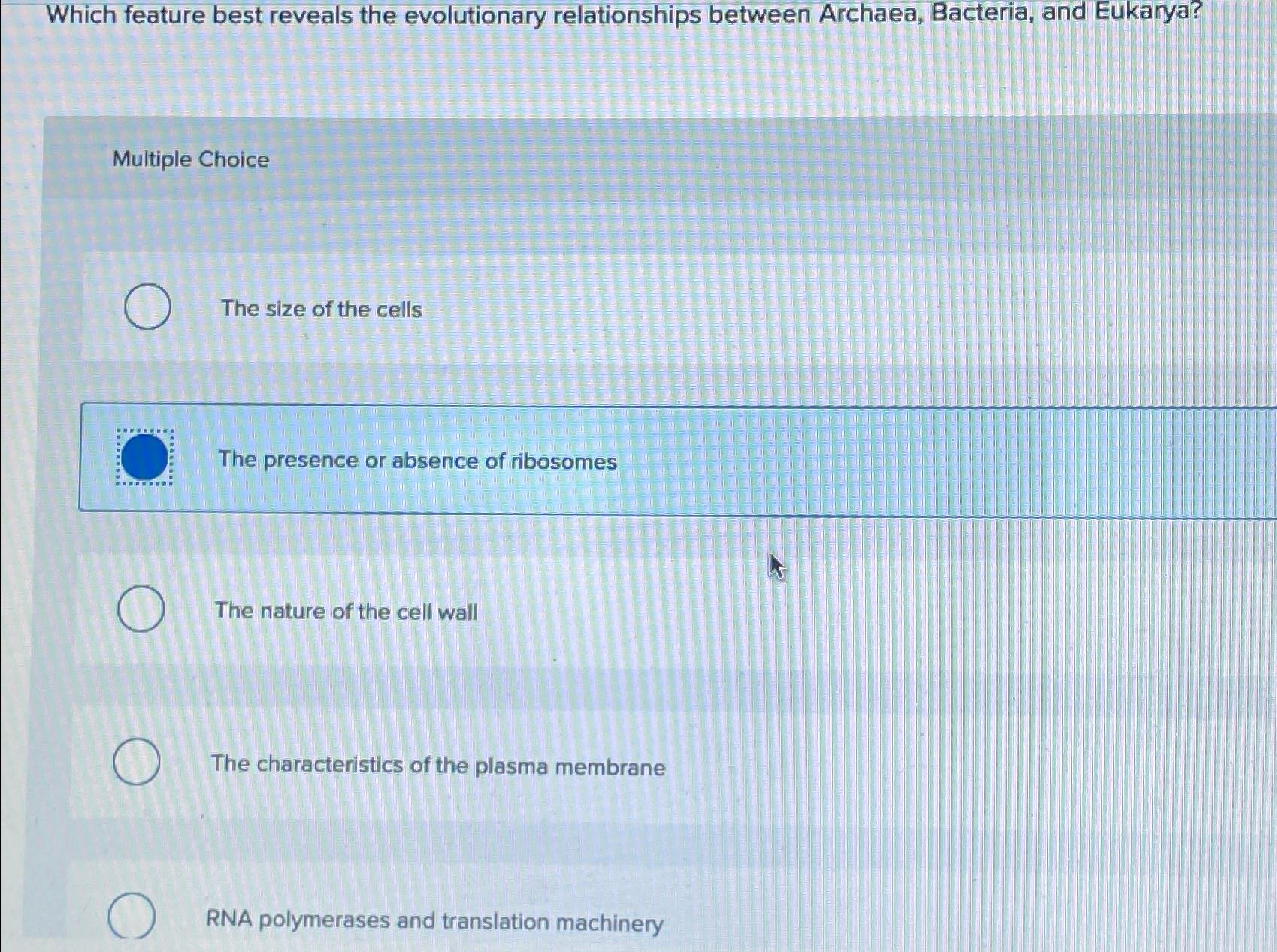 Solved Which feature best reveals the evolutionary | Chegg.com