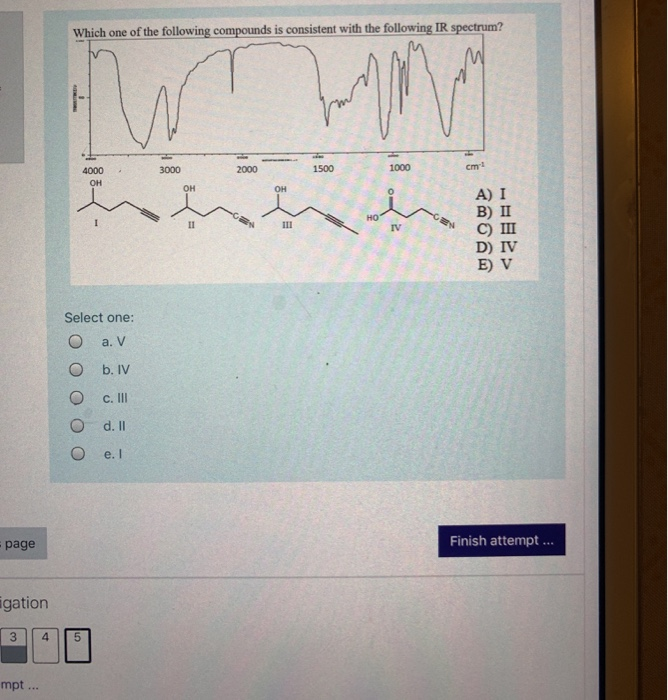 Solved Which one of the following compounds is consistent | Chegg.com