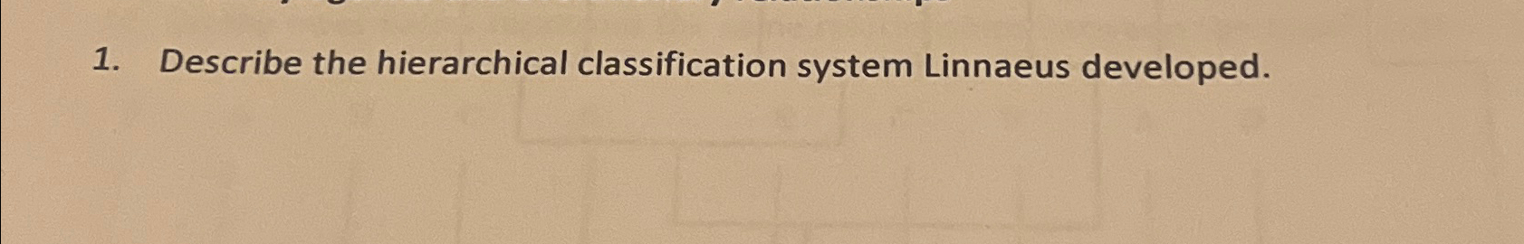 Solved Describe the hierarchical classification system | Chegg.com