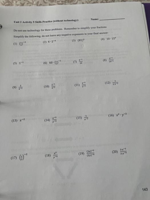 Solved Do not use teehnology for these problems. Remember to | Chegg.com