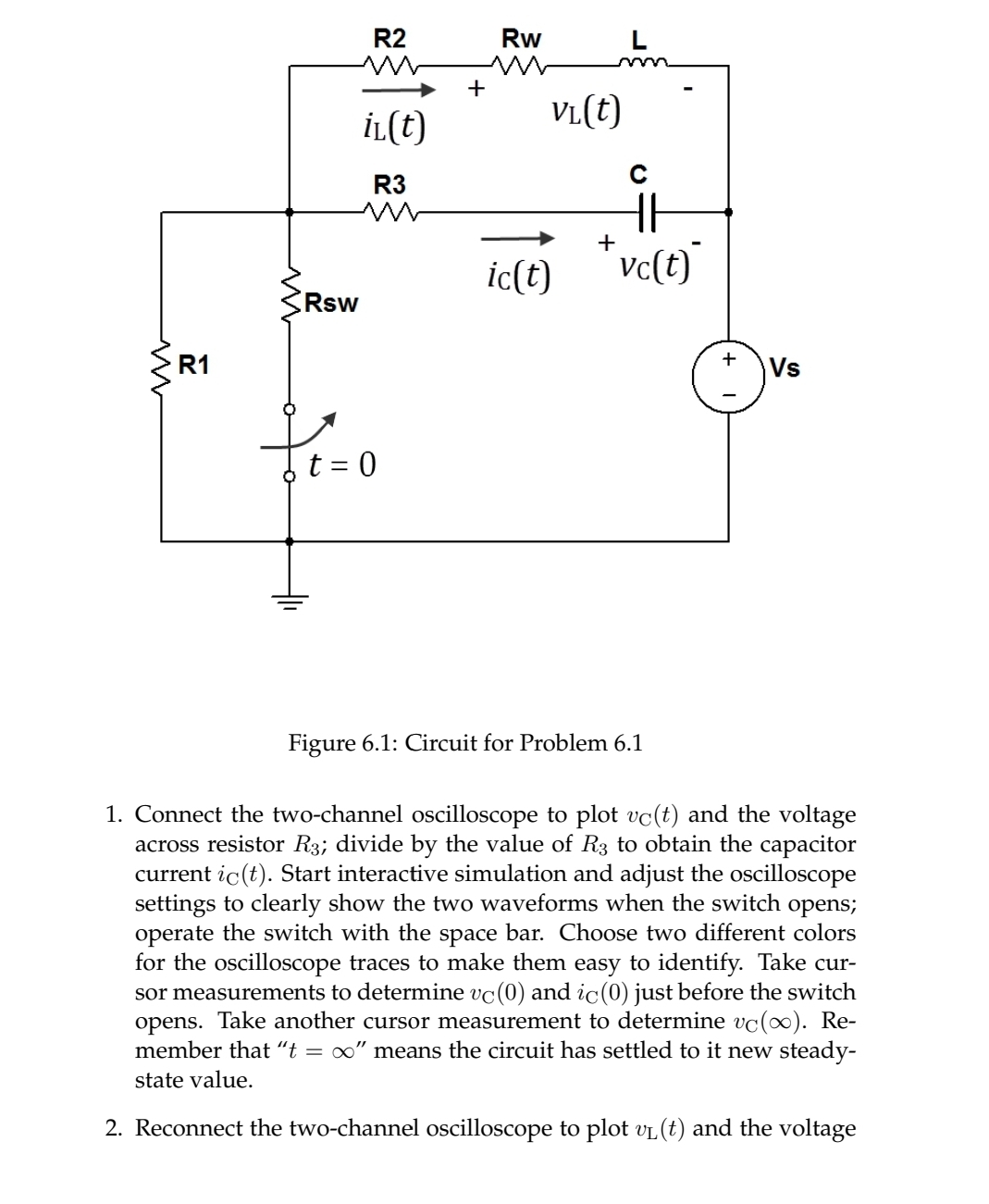 Figure 6.1: Circuit for Problem 6.1Connect the | Chegg.com