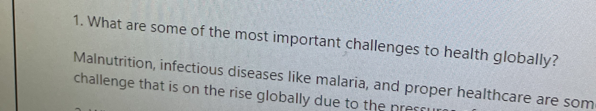 Solved What are some of the most important challenges to | Chegg.com