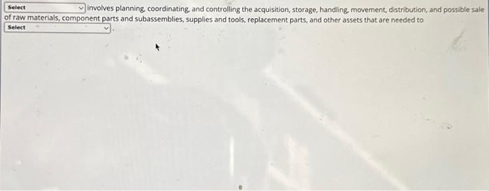 Solved involves planning coordinating, and controlling the | Chegg.com