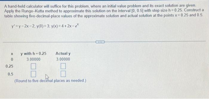 Solved A hand-held calculator will suffice for this problem, | Chegg.com