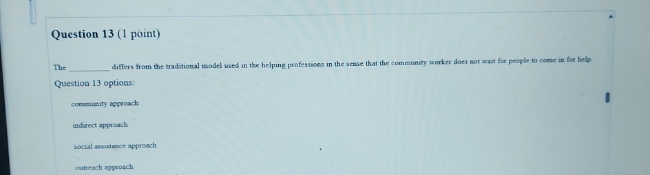 Solved Question 13 (1 ﻿point)The differs from the | Chegg.com