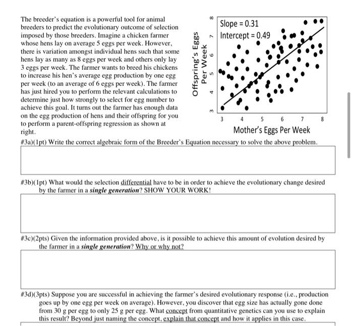 00 7 6 The breeder's equation is a powerful tool for | Chegg.com