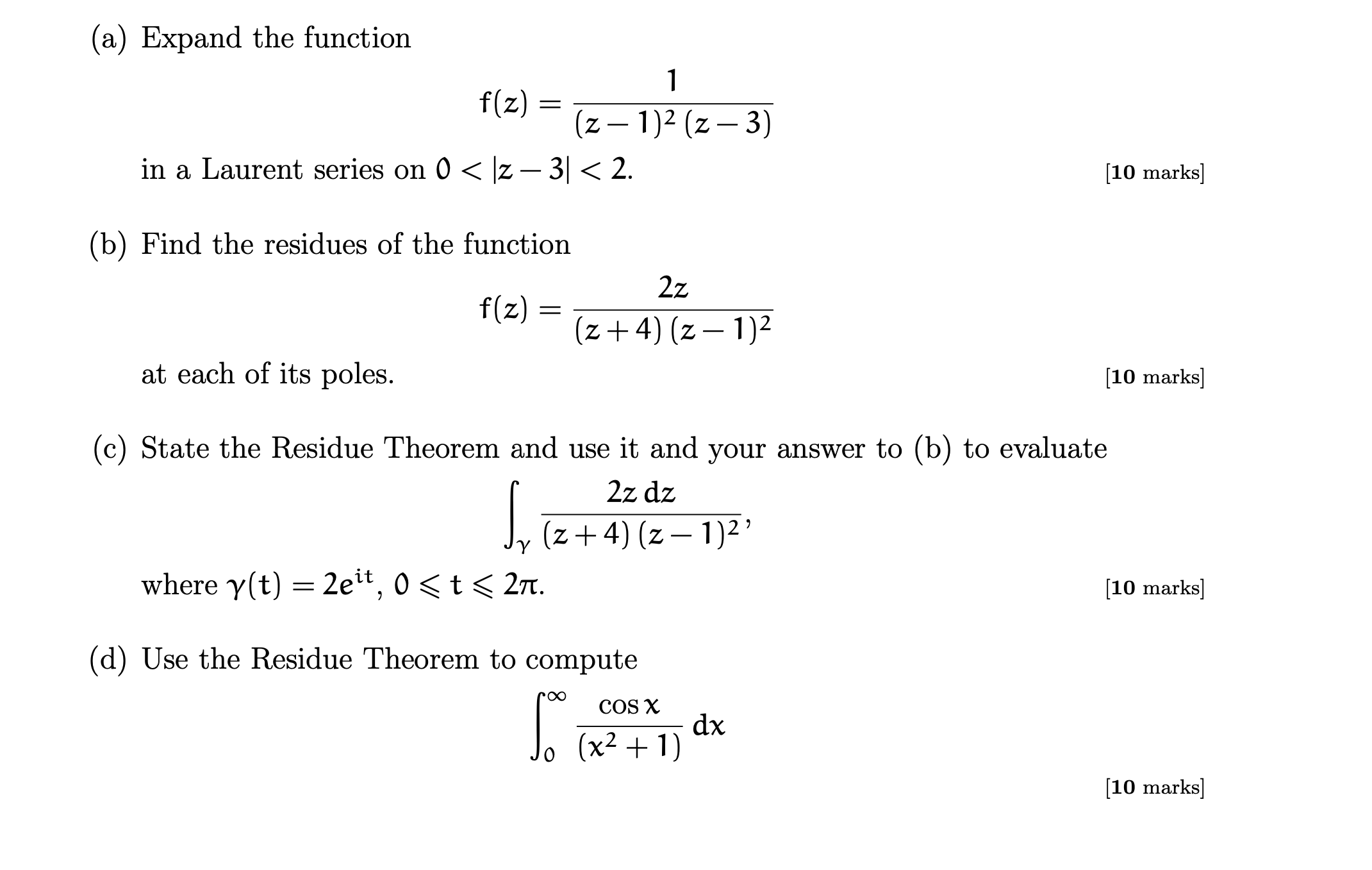 Solved (a) ﻿Expand the functionf(z)=1(z-1)2(z-3)in a Laurent | Chegg.com
