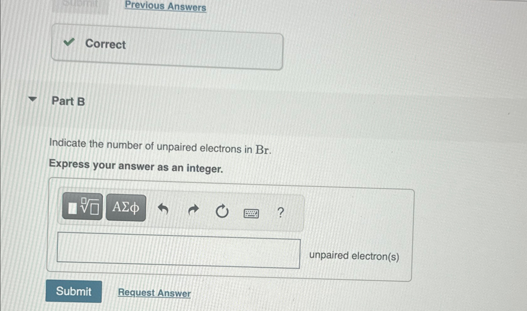 Solved Previous AnswersCorrectPart BIndicate the number of | Chegg.com