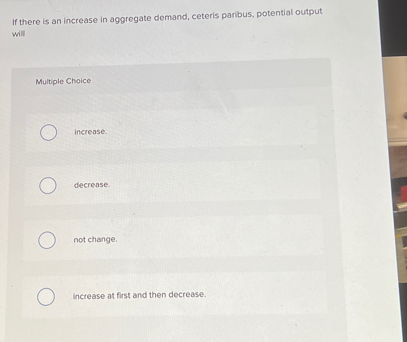 Solved If there is an increase in aggregate demand, ceteris | Chegg.com