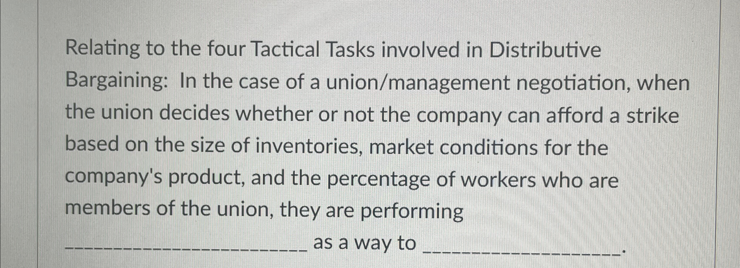 Solved Relating to the four Tactical Tasks involved in | Chegg.com