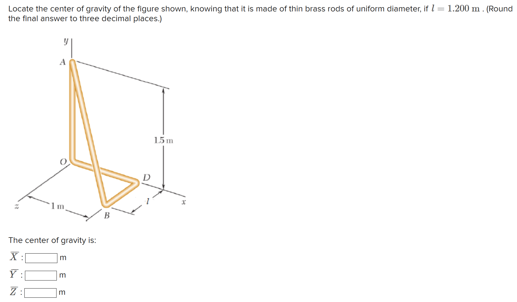Solved Locate the center of gravity of the figure shown, | Chegg.com