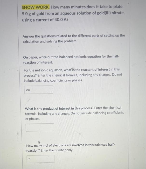 Solved SHOW WORK. How many minutes does it take to plate 5.0 | Chegg.com
