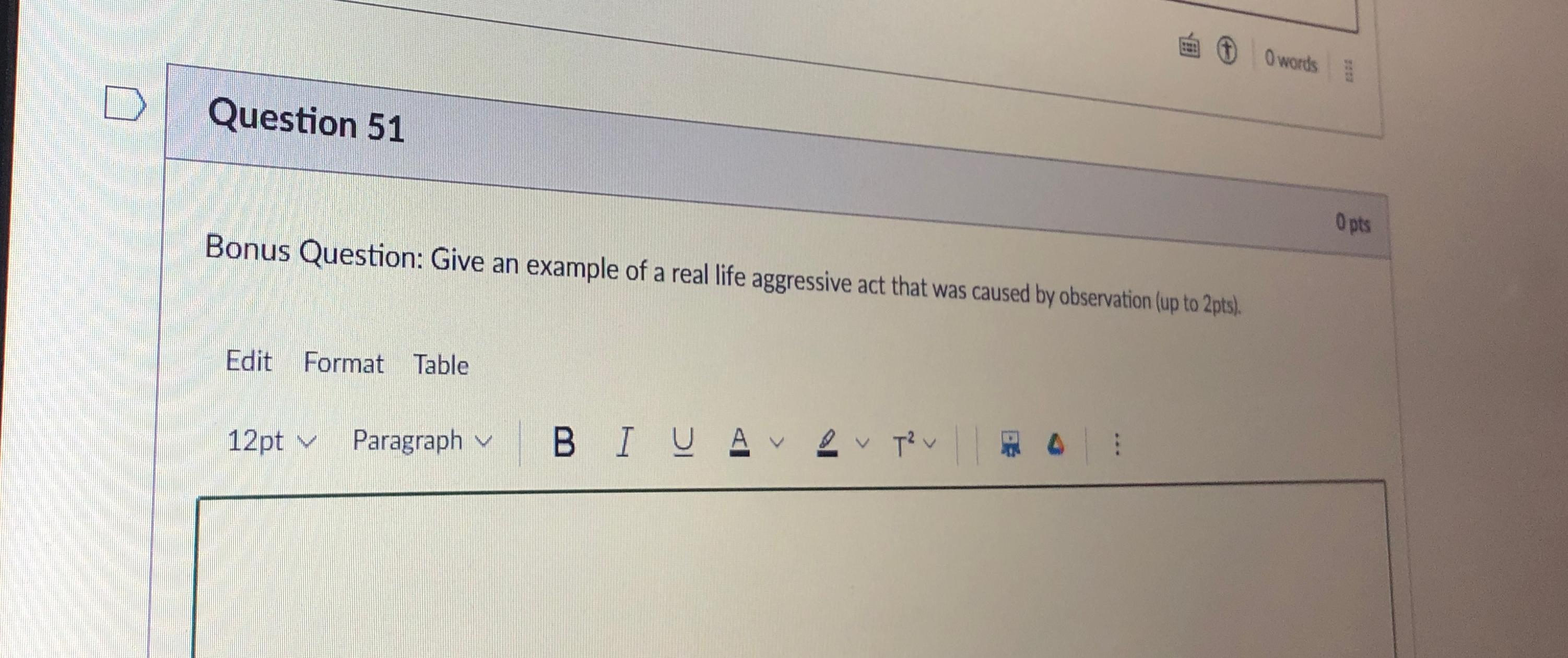 Solved Question 51Bonus Question: Give an example of a real | Chegg.com