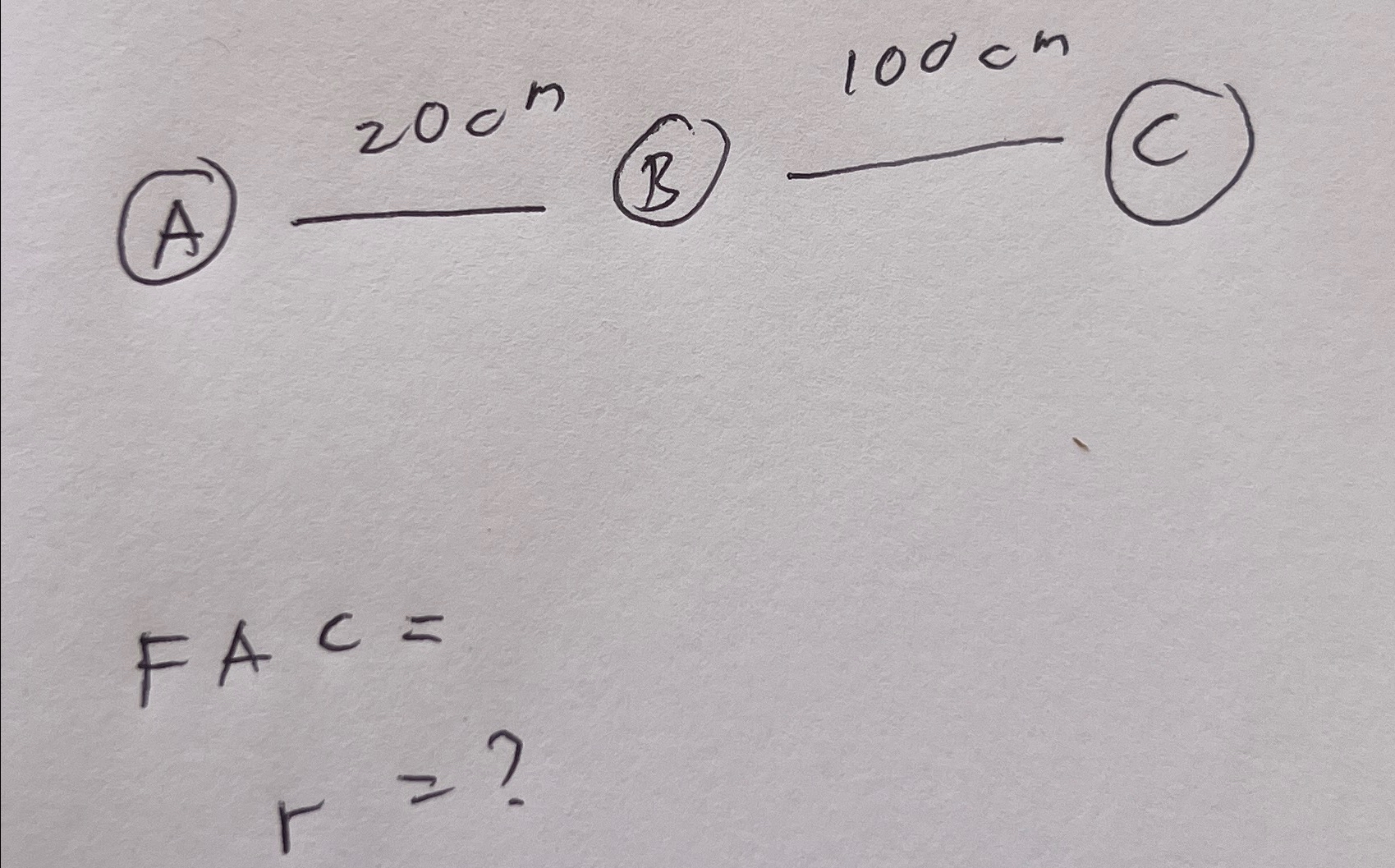 Solved Is A to B is 10 ﻿cm and A to B and to C is 50cm how | Chegg.com