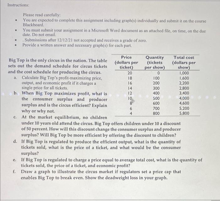Solved Instructions: . . Please read carefully: You are | Chegg.com