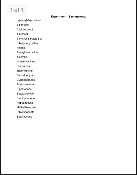 Solved experiment 13: Infrared Spectroscopy worksheet. | Chegg.com