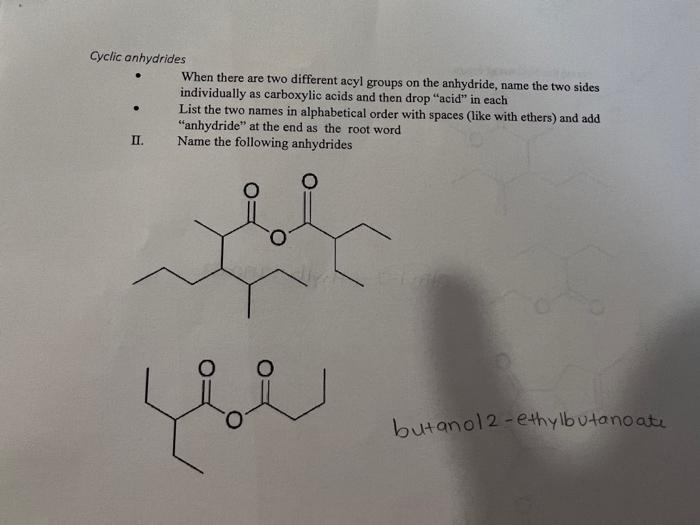 Solved Cyclic anhydrides When there are two different acyl | Chegg.com