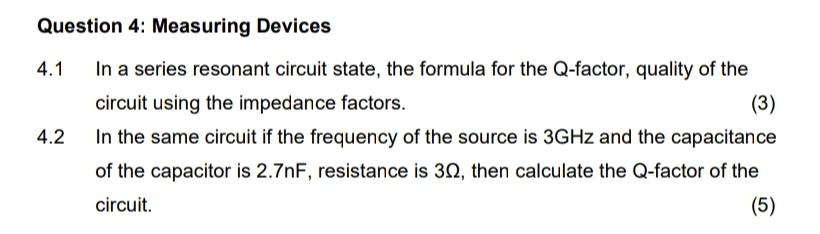 Solved Question 4: Measuring Devices 4.1 In a series | Chegg.com