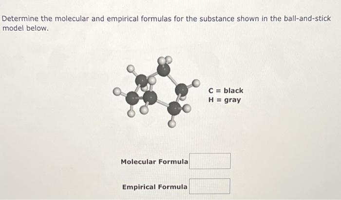 Solved Determine the molecular and empirical formulas for | Chegg.com