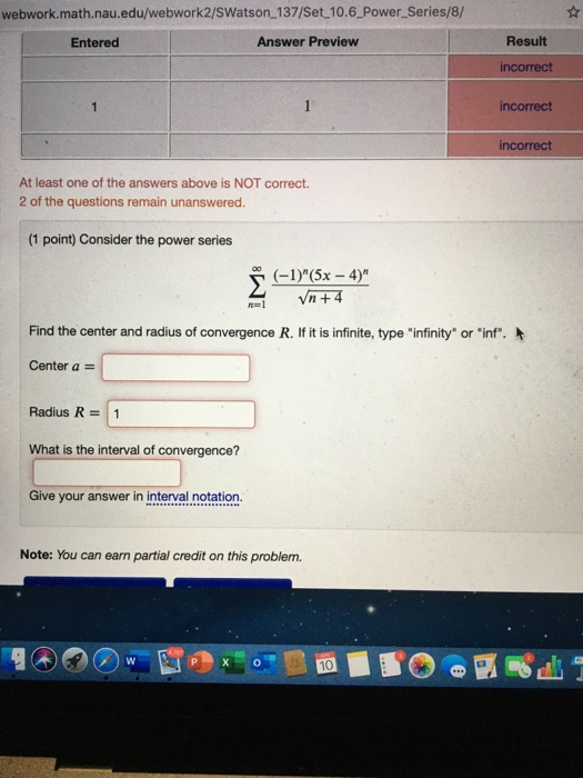 Solved webwork.math.nau.edu/webwork2/SWatson_137/Set_10.6 | Chegg.com
