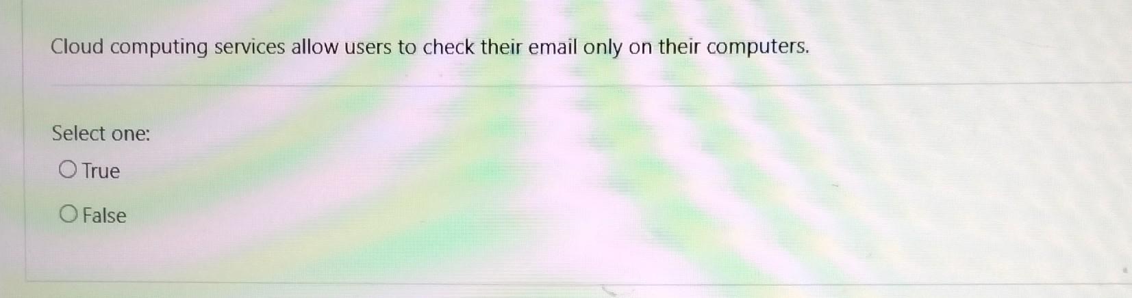 Solved Cloud computing services allow users to check their | Chegg.com