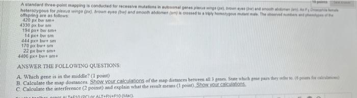 Solved A standard three-point mapping is conducted for | Chegg.com