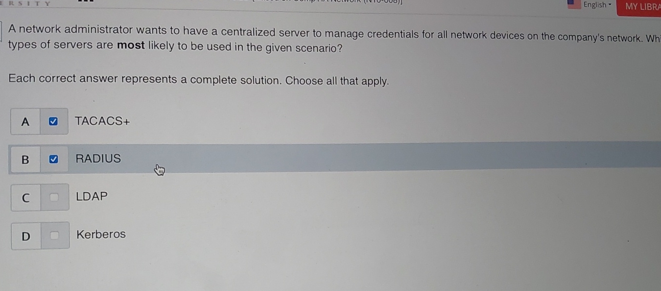 Solved A network administrator wants to have a centralized | Chegg.com