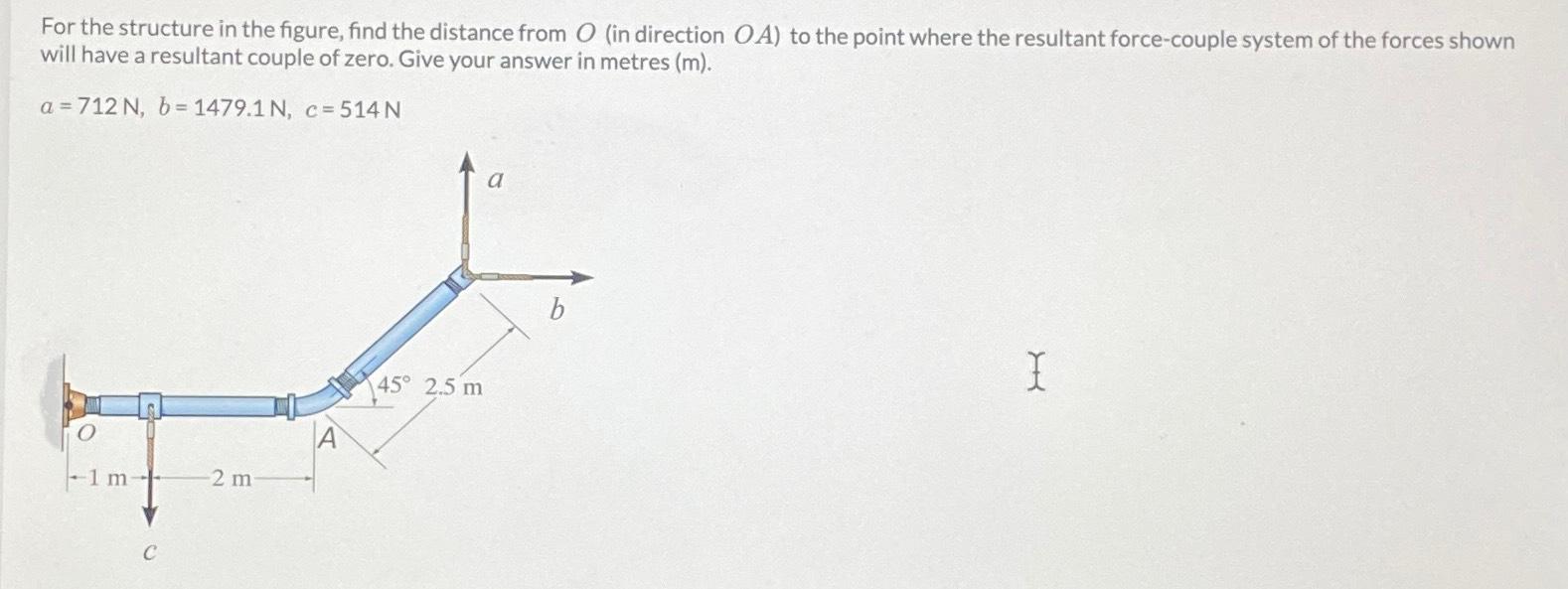 Solved For the structure in the figure, find the distance | Chegg.com