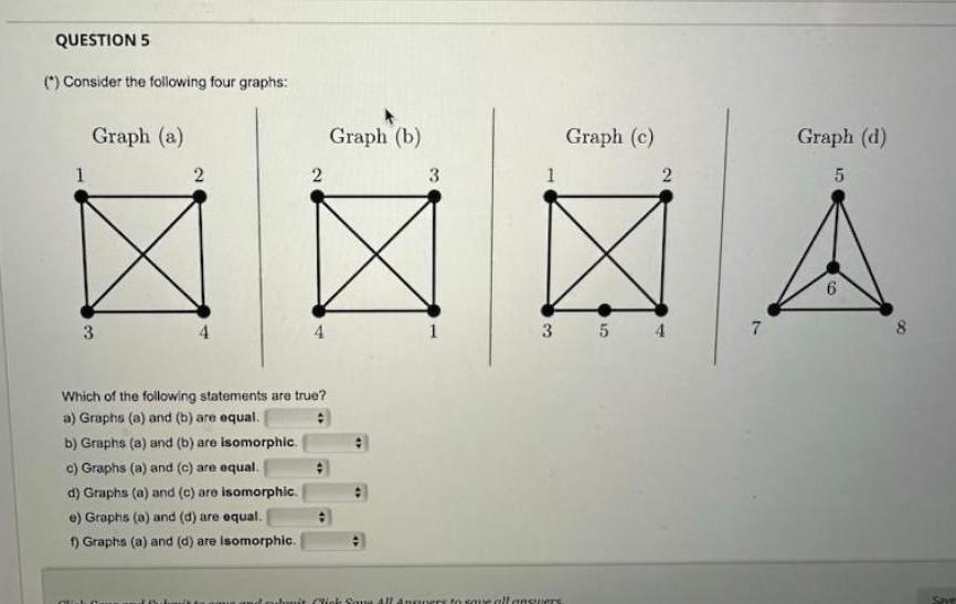 Solved (*) Consider the following four graphs: Which of the | Chegg.com Solved (*) Consider the following four graphs: Which of the | Chegg.com