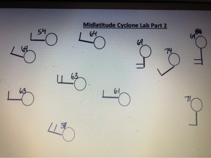 Solved Midlatitude Cyclone Lab Part 2 டன் - ட 1. On the | Chegg.com