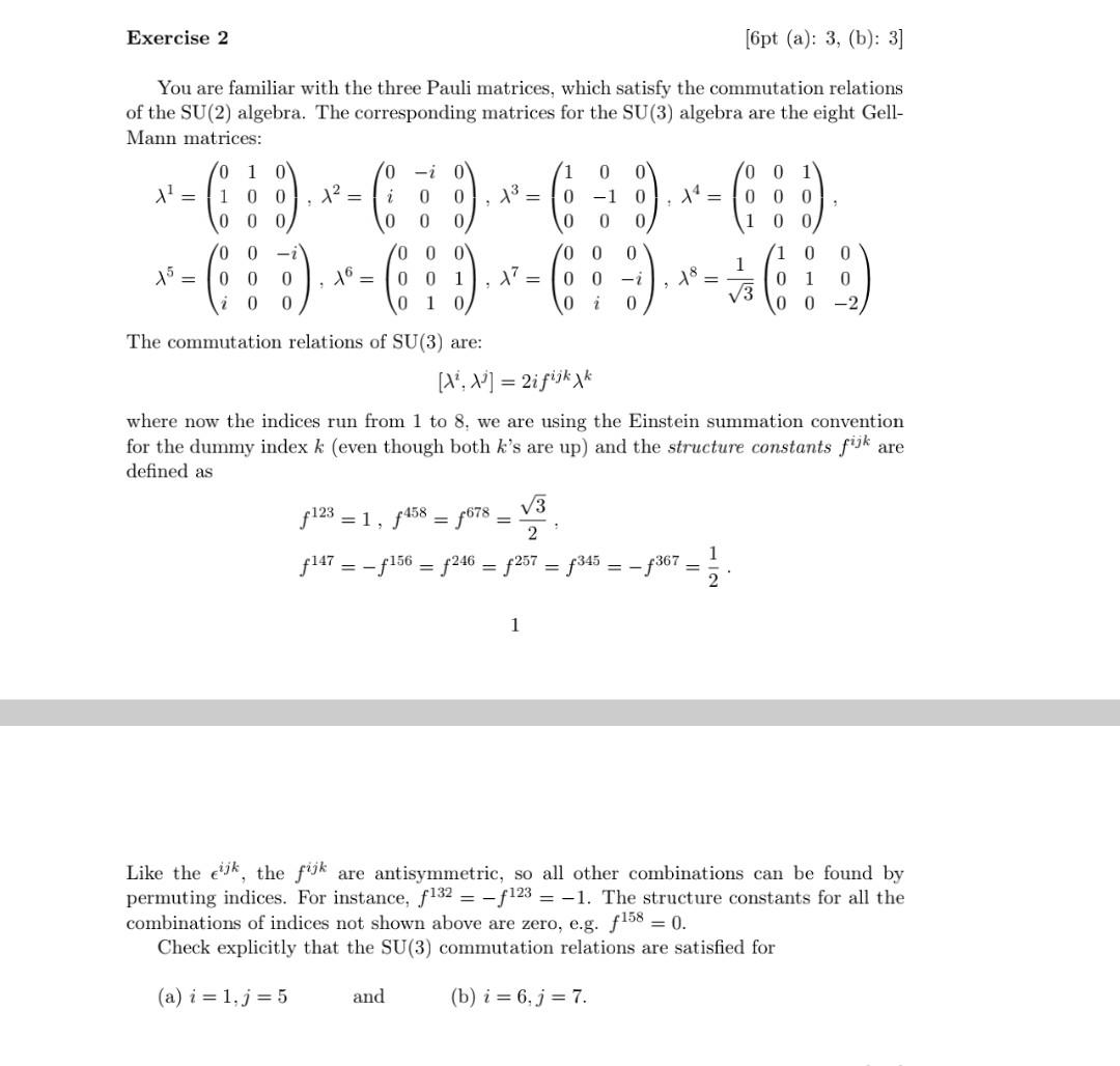 Solved You are familiar with the three Pauli matrices, which | Chegg.com